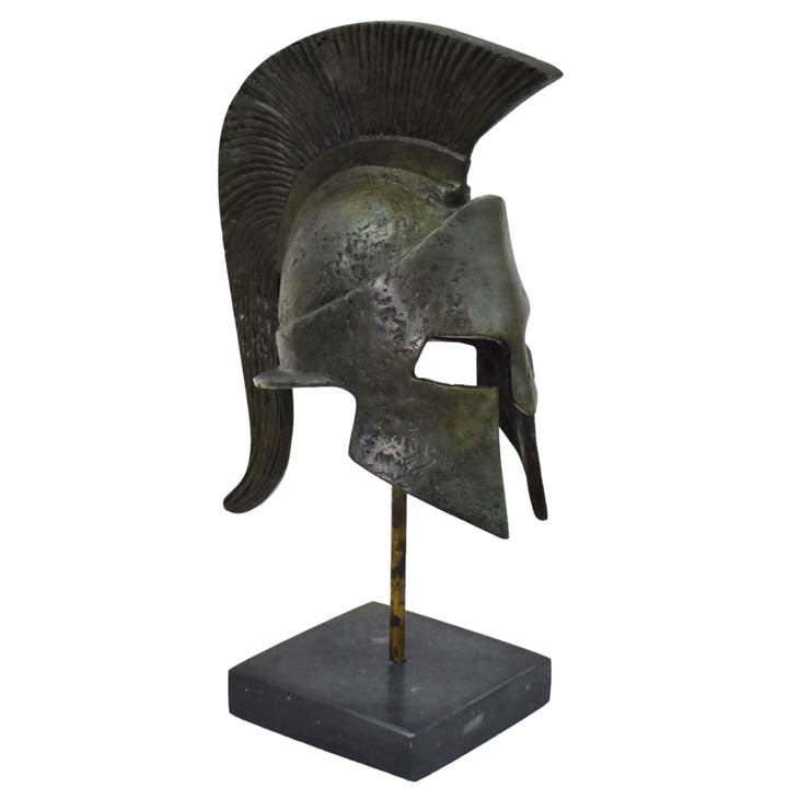 King Leonidas small bronze helmet on Marble base - 300 Spartans vs Per ...