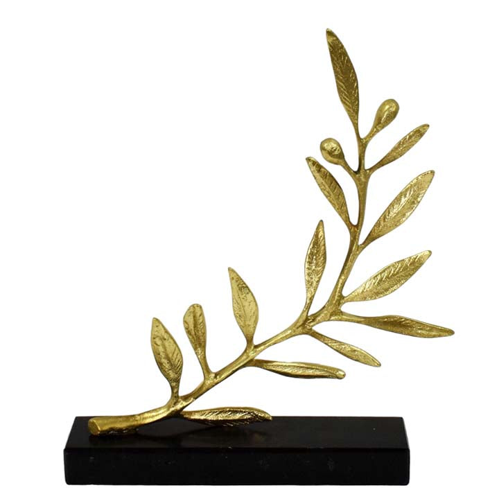 Pure Bronze Olive Branch on Marble Base - Ancient Greek Olympic Games ...