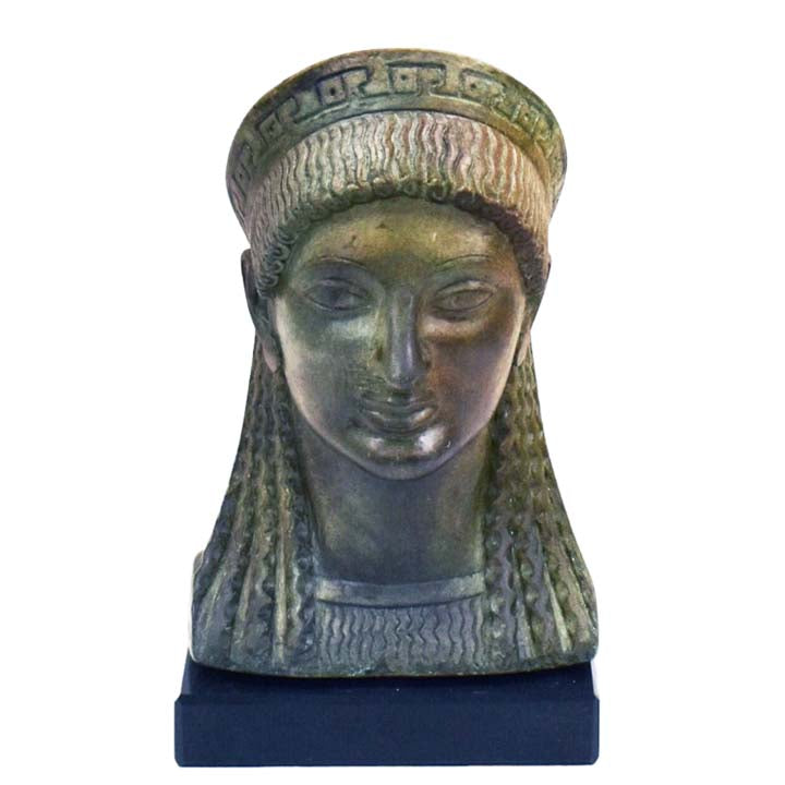 Ancient Greek women Kore small head bust - Maiden Korai – Talos Artifacts