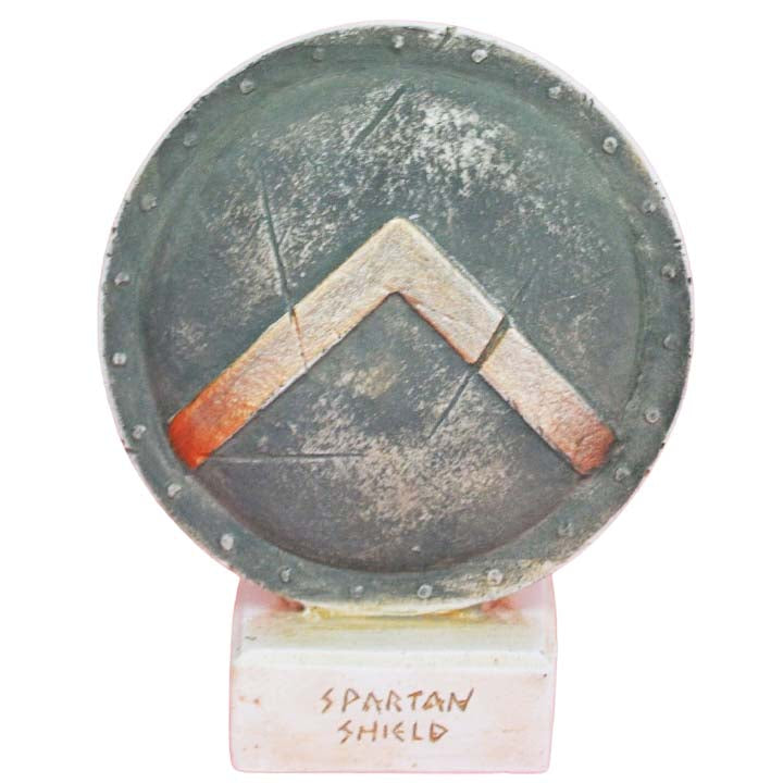 King Leonidas miniature shield in casting stone material - Spartan War ...