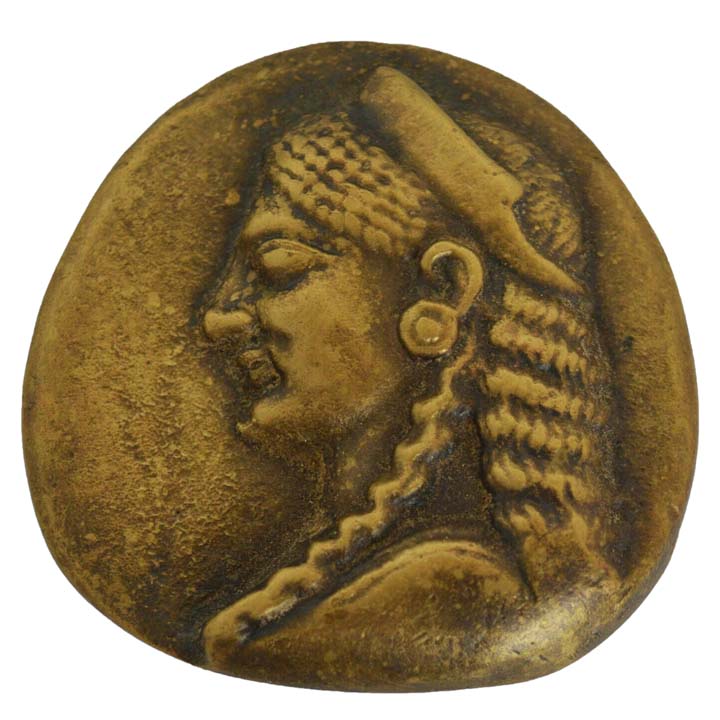 Kore of Acropolis Bronze Desk Press Papier - Ancient Greek Maiden pape ...