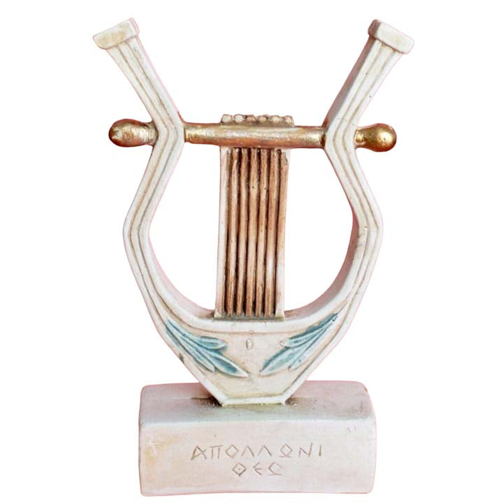 Lyre of Apollo small casting stone sculpture - Olympian God of music a ...