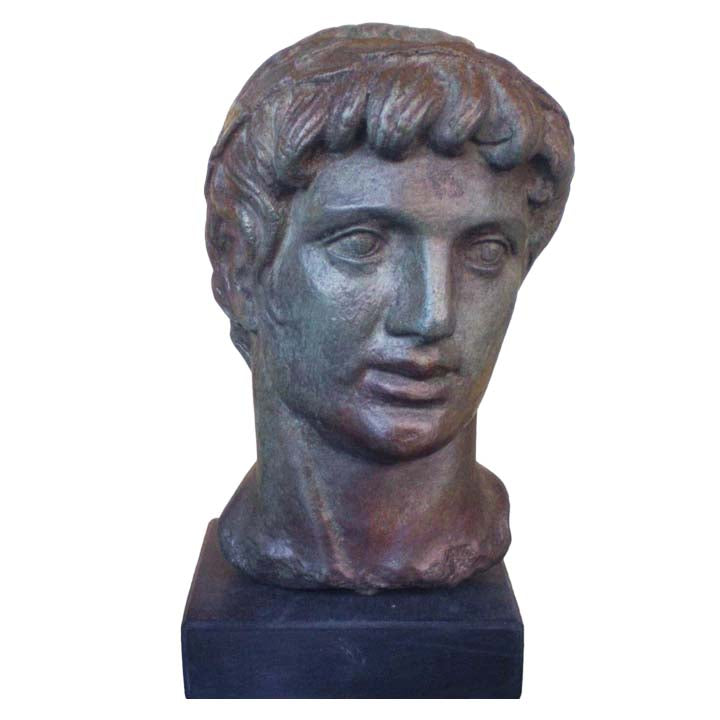 Apollo Head Bust - Bronze color effect - Olympian God of light sun mus ...
