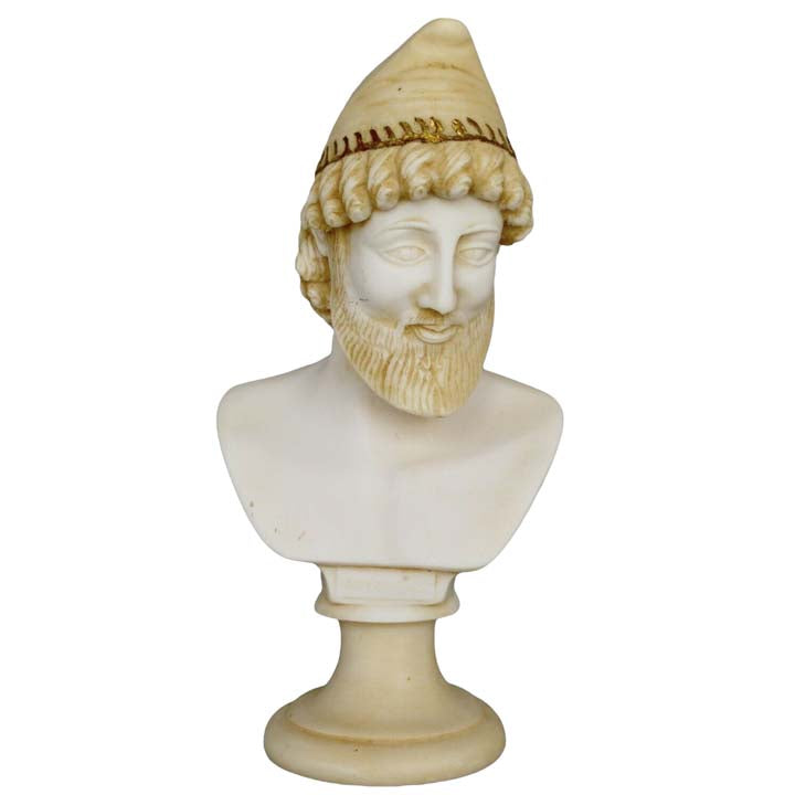 Odysseus King of Ithaca Alabaster aged Bust - Odyssey iliad Homer hero ...