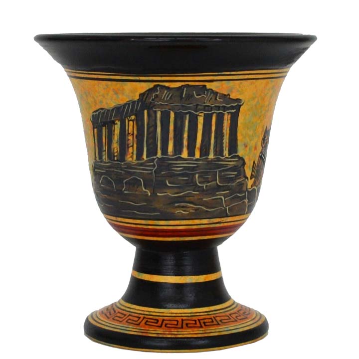 Pythagoras Fair Cup - Acropolis of Athens and the owl of Wisdom - Hand ...