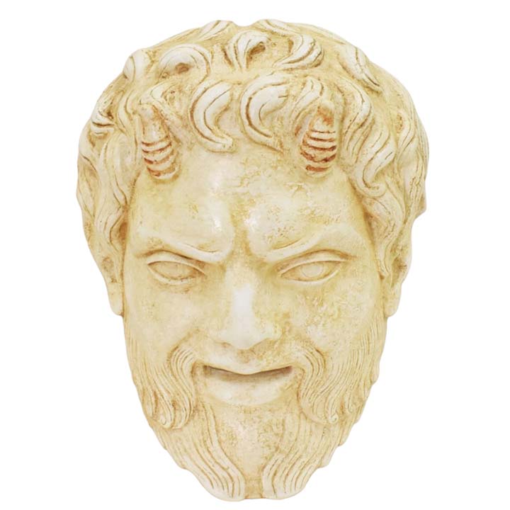 Satyr Mask - Dionysus Companion - Ancient Greek Theater Comedy Tragedy ...