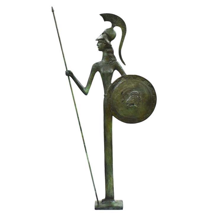 Goddess Athena bronze sculpture statue - Symbol of Wisdom Strength Str ...